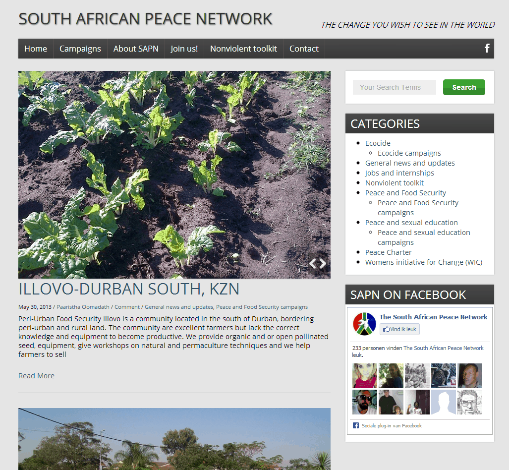 South African Peace Network - Mackrad.nl